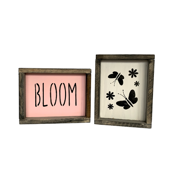 Set Of Spring Signs, Bloom Spring Signs – Woodticks Wood'n Signs