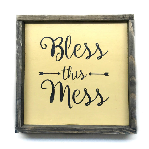 Bless This Mess, Wooden Sign – Woodticks Wood'n Signs