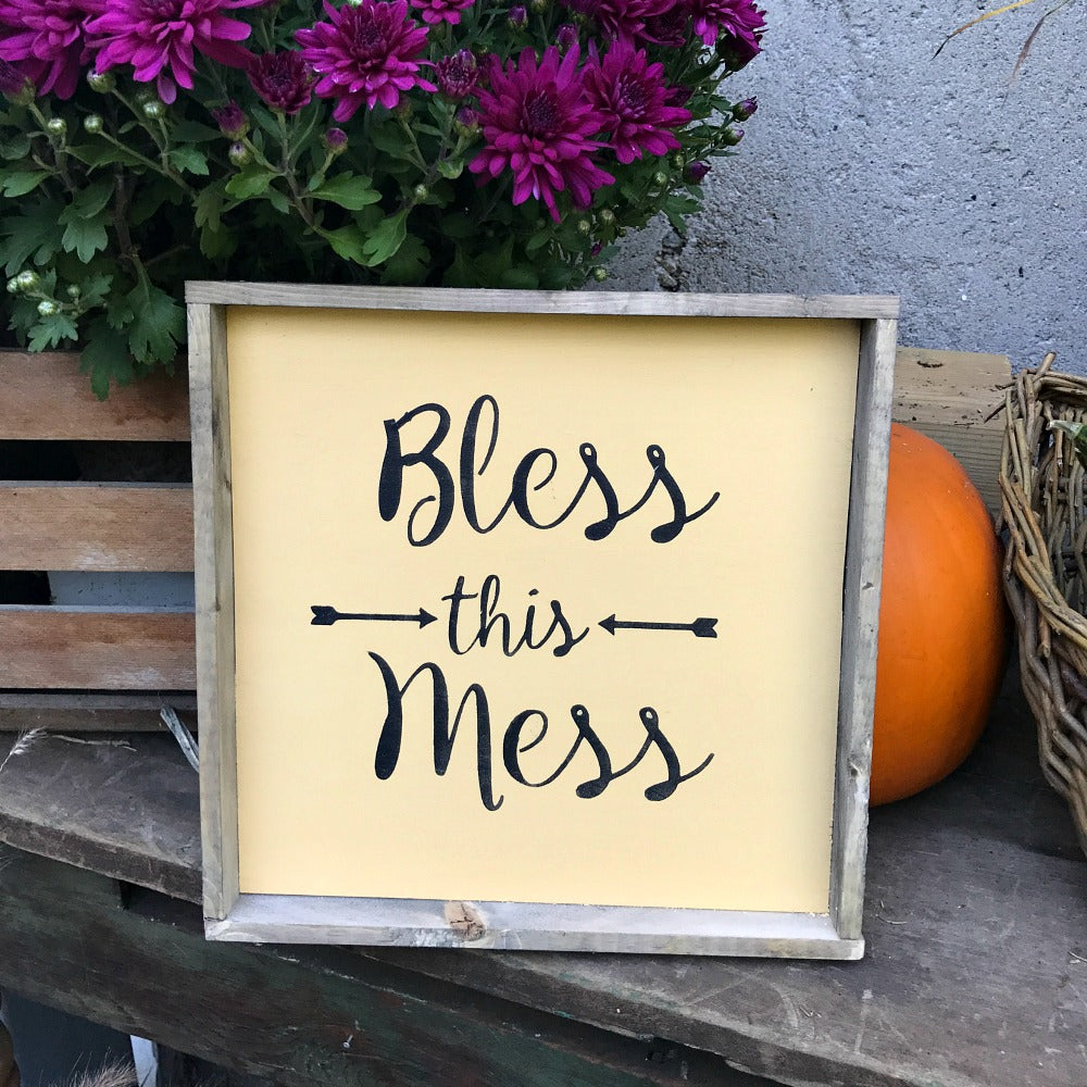 Bless This Mess, Wooden Sign – Woodticks Wood'n Signs