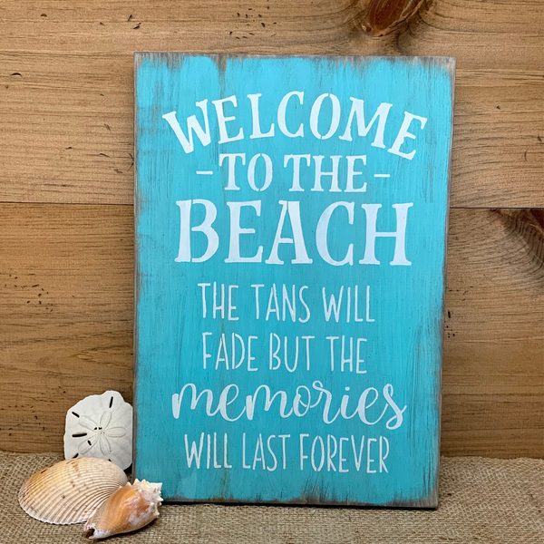 Beach Sign, Welcome To The Beach, Beach Wood Sign, Beach Lover Gift ...