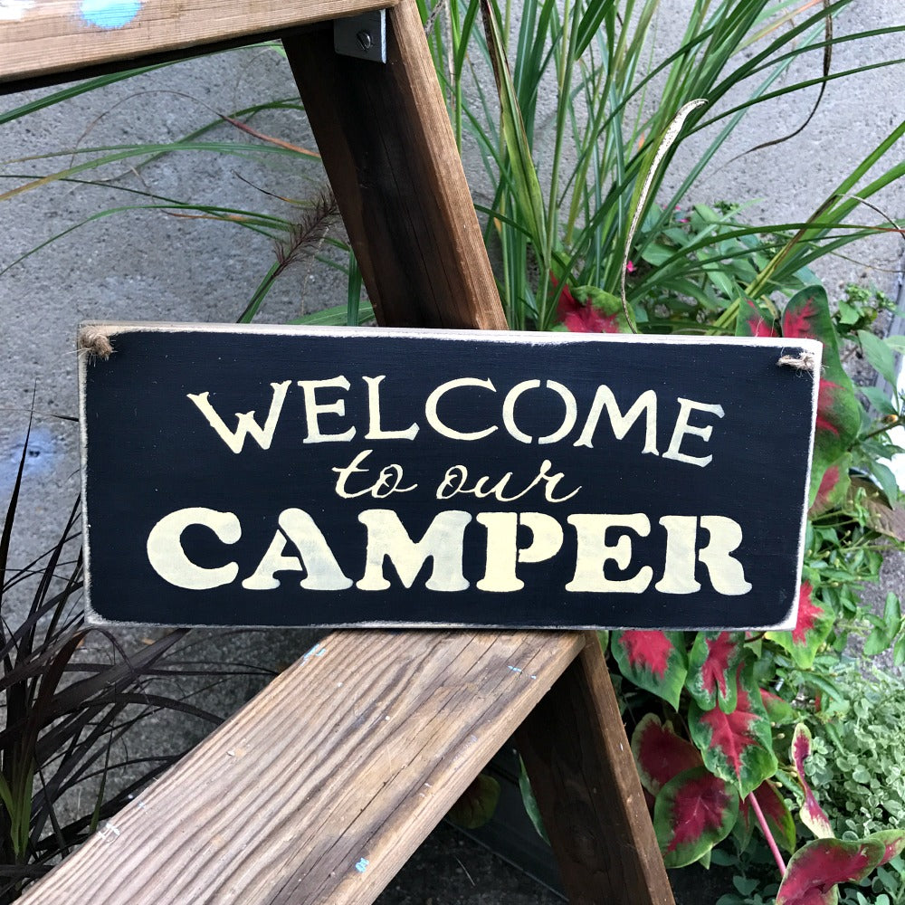 Welcome To My Camper, Wooden Camp Signs – Woodticks Wood'n Signs