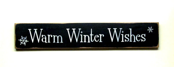 Winter wood sign, Warm Winter Wishes – Woodticks Wood'n Signs